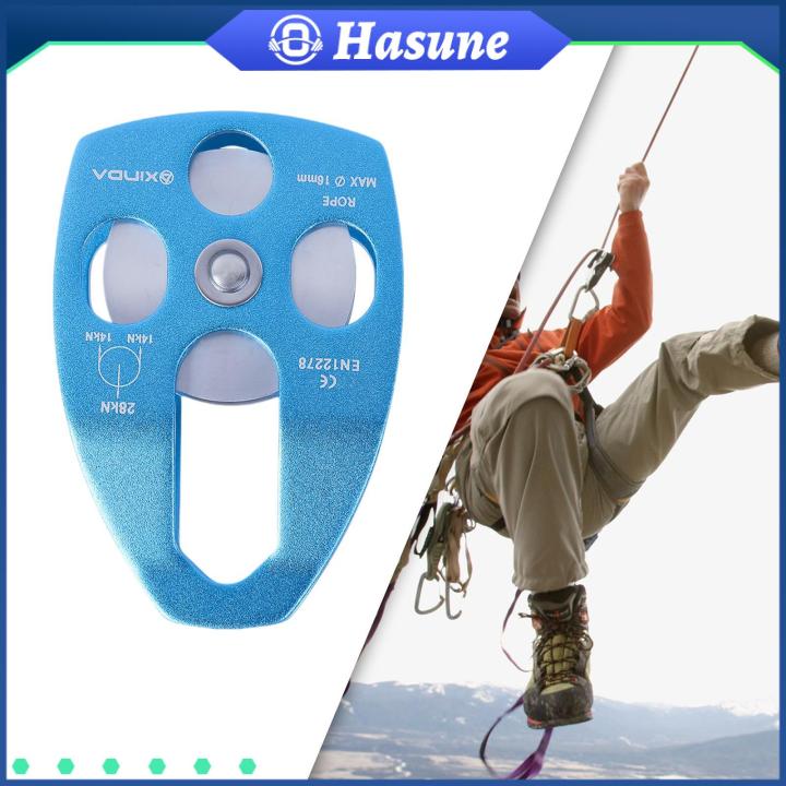 Hasune ลูกรอกเดี่ยวปีน28kN ล้อลูกรอกช่วยเหลือตัวลากลูกรอกอุปกรณ์ดึงลากติดตั้งอย่างรวดเร็วสำหรับ ...