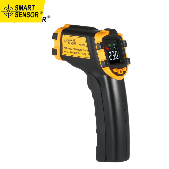 SMART SENSOR -50~390°C 12:1 Mini Portable Handheld Digital Non-contact ...