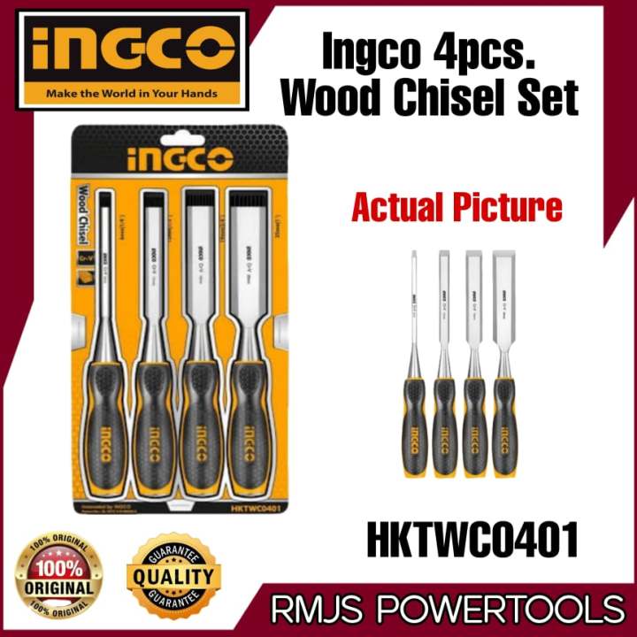INGCO Wood Chisel 4PCS/SET Cr-V HKTWC0401 | Lazada PH