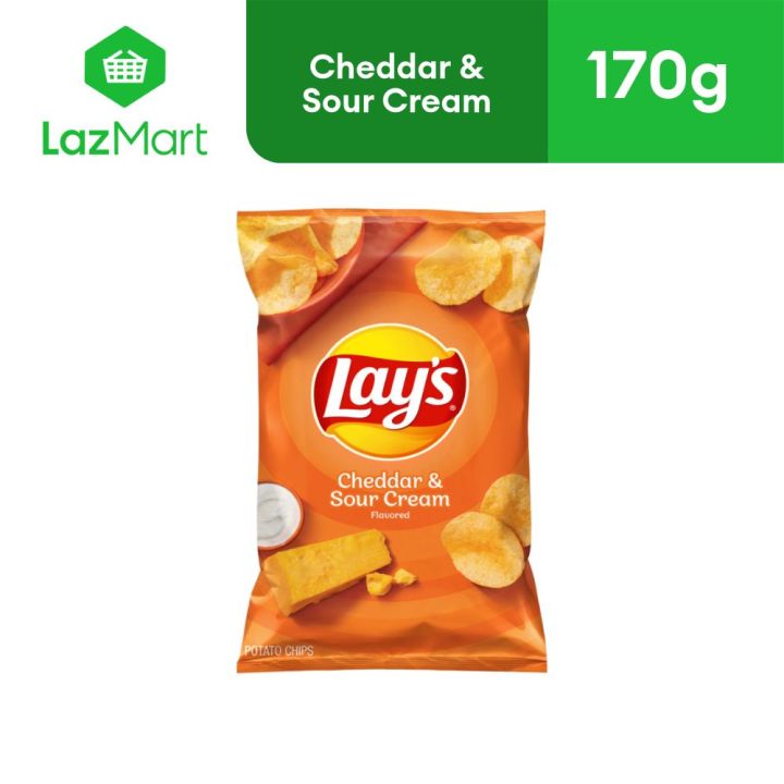 Lay's Cheddar & Sour Cream Potato Chips 170g | Lazada PH