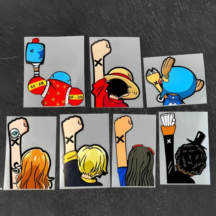One Piece Luffy Back View Car Sticker Waterproof Car Electric Car ...