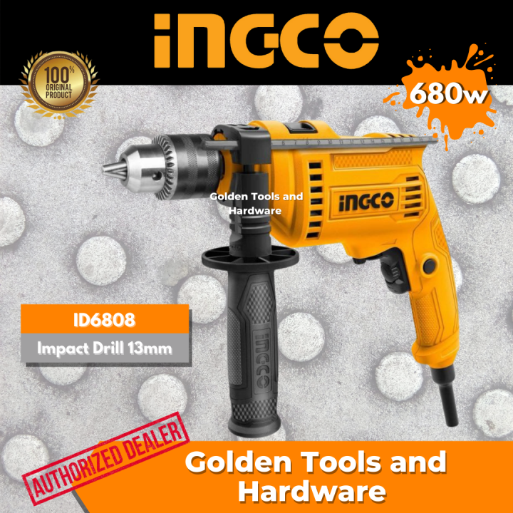 INGCO ID6808 Impact Drill 13mm 680W [GOLDEN | IPT] | Lazada PH