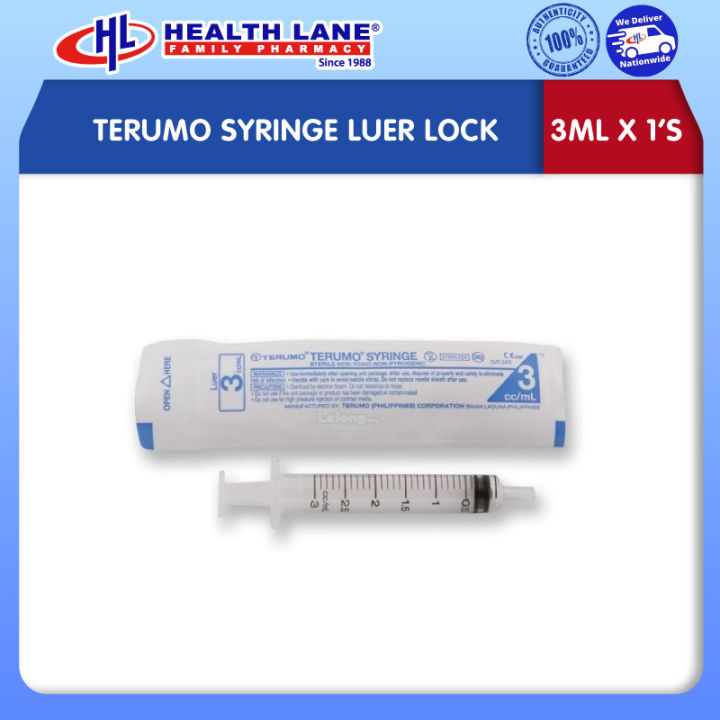 TERUMO SYRINGE 3ML LUER LOCK 1'S | Lazada