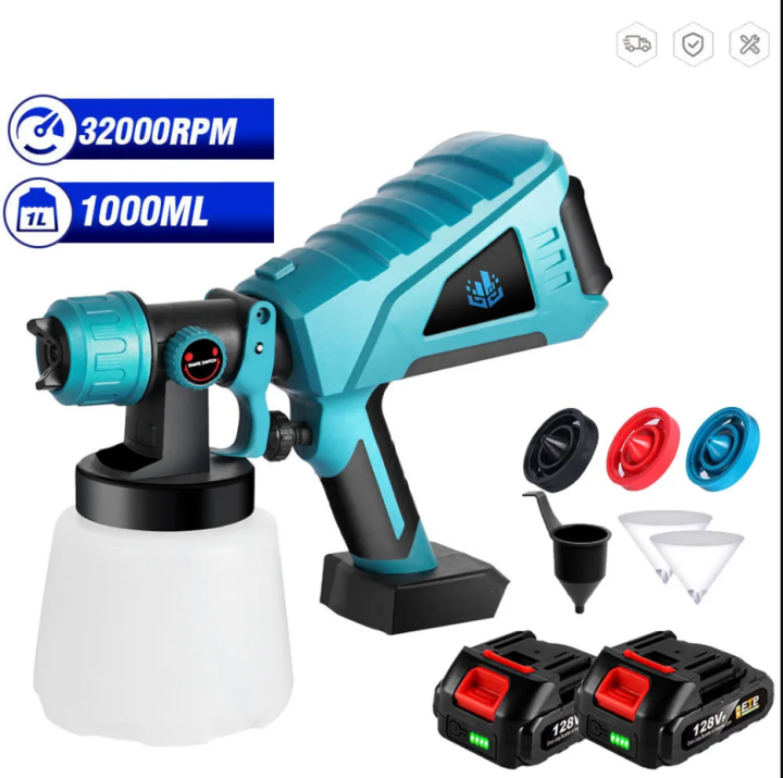 （free gift）NEW 1000ML Electric Paint Sprayer set)Electric Spray machine ...