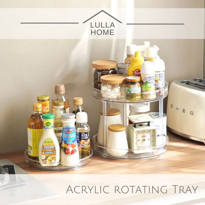 LullaHome Transparent 360 Degree Turnable Rotating Spinning Cabinet ...