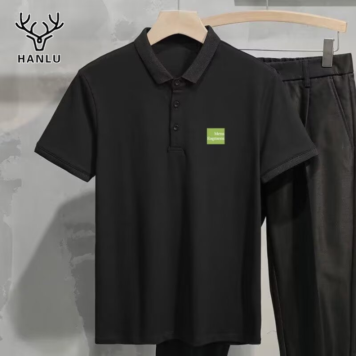 Hanlu เสื้อยืดแขนสั้นผู้ชายแฟชั่นลำลองมีการออกแบบที่ไม่เหมือนใครสำหรับ ...