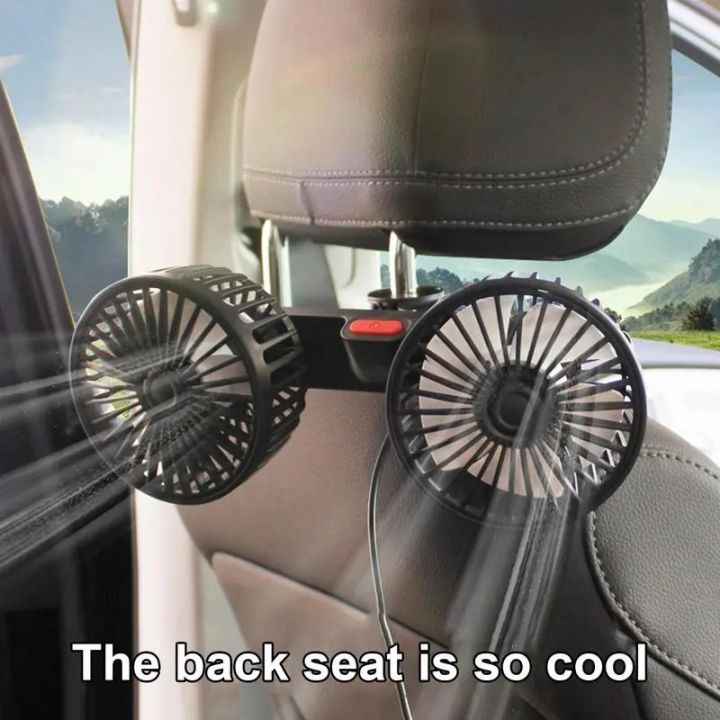 Rear Seat Fan For Car Electric Car Clip Cooling Fans USB Powered 5V ...