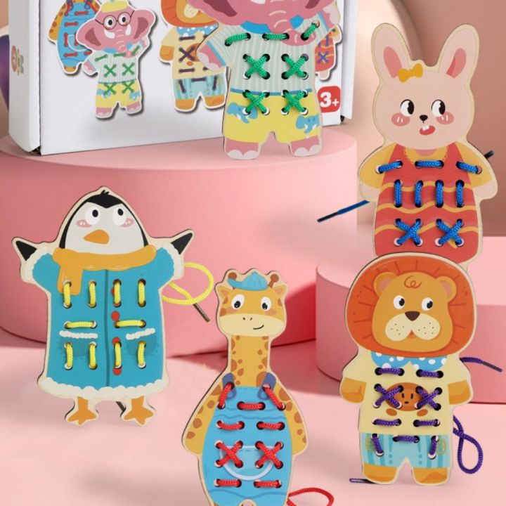 QVPYP Fine Motor Skill Fruit Threading Toys Educational Hand-eye ...