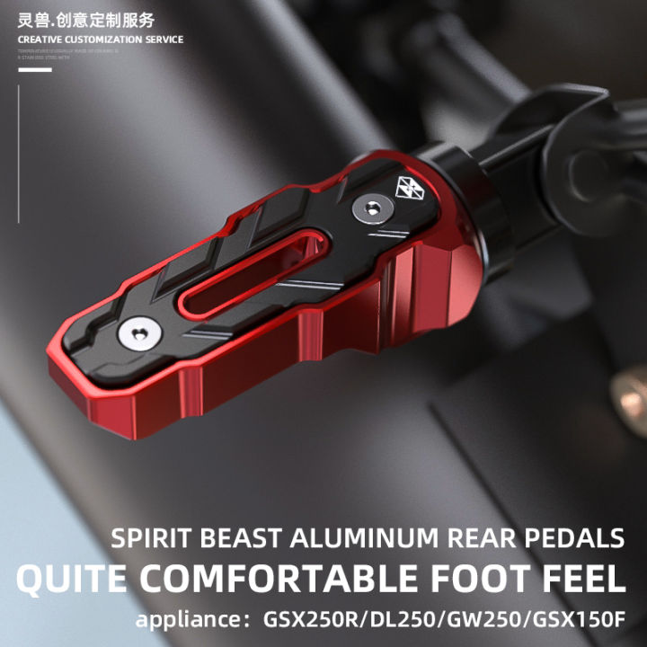 SPIRIT BEAST Motorcycle Rearset Footrest Non-slip Pedals Rest Foot Pegs ...