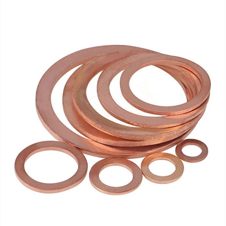 10pcs M5 M6 M8 M10 M12 M14 M16 M18 M20 M22 Solid Copper Washer Shim ...