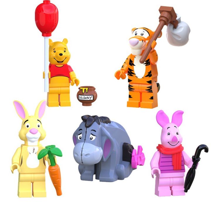 READY STOCK Tigger & Pooh Minifigures Model Bricks Kids Building Blocks ...