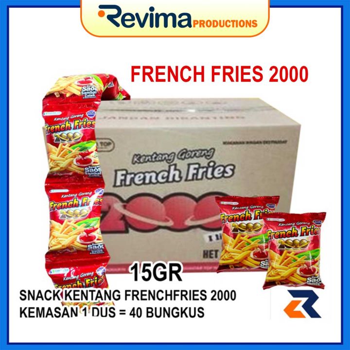 Chiki Snack Kentang Goreng FRENCH FRIES 2000 Kemasan 1 Dus isi 4 ...