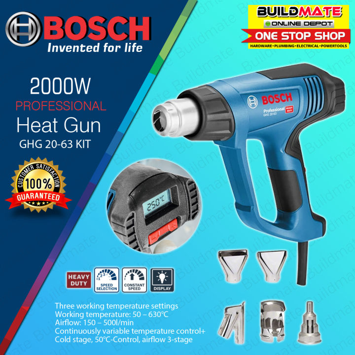BOSCH Professional Heat Gun 2000w GHG 20-63 KIT - BUILDMATE - BPT ...