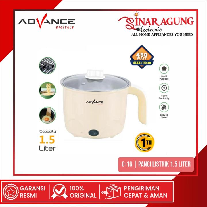 ADVANCE C-16 / C16 WARMER STEAMER COOKER PANCI LISTRIK 1.5L BEIGE | Lazada Indonesia