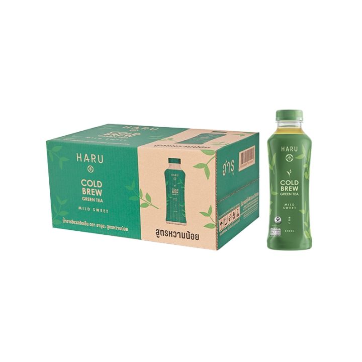 Haru Cold brew green tea 440 ml. 24 bottle ฮารุชาเขียวสกัดเย็น Haru ...