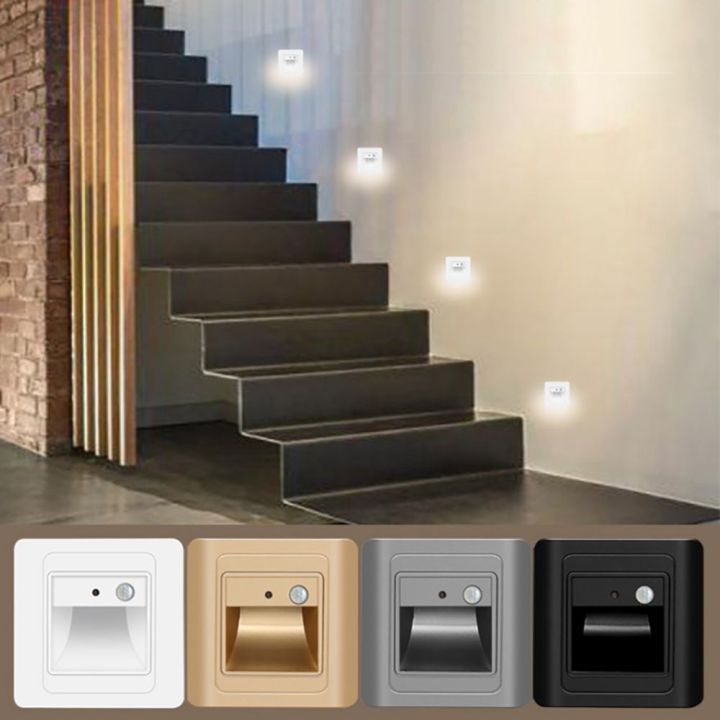 PARCEL Sensor LED Modern 4 Colors Recessed PIR Step Light Stair Light ...