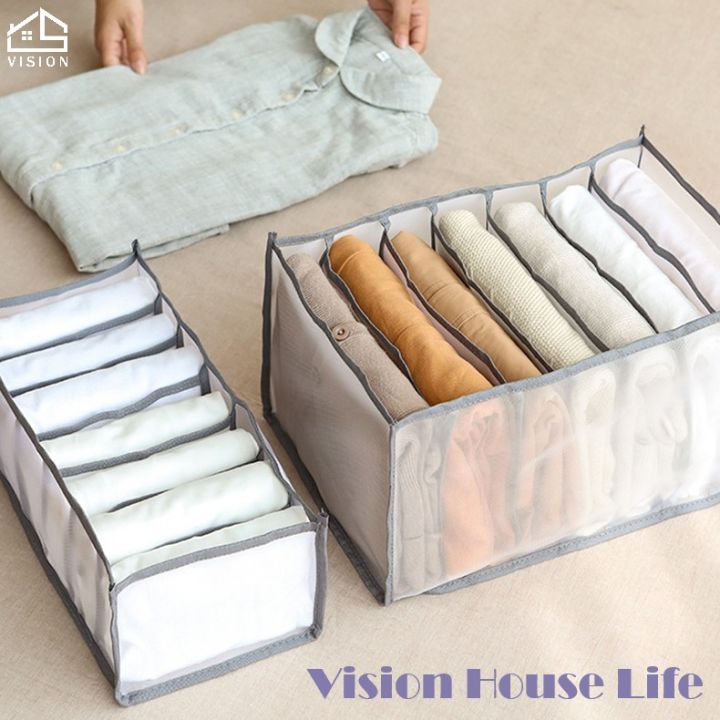 Vision Closet Clothes Drawer Mesh Washable Trousers Compartment Storage ...