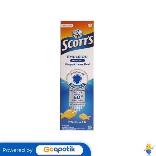 Scott'S Emulsion Original Sirup 400 Ml | Lazada Indonesia