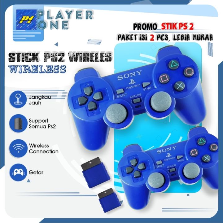 2 PCS - Stik Stick PS2 Wireless Sony DualShock Op | Lazada Indonesia