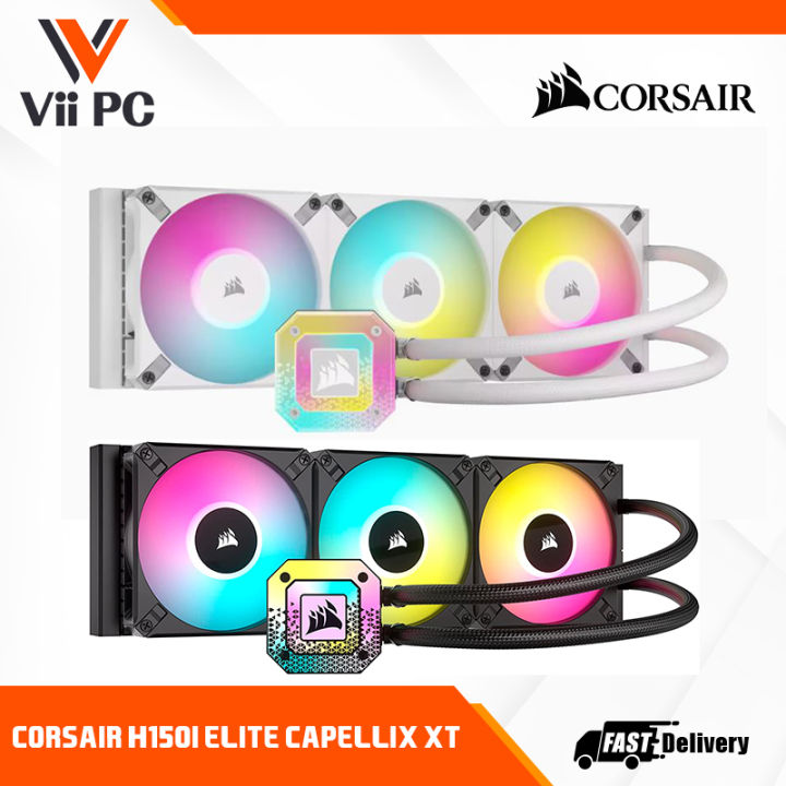 Corsair iCUE H150i Elite CAPELLIX XT Liquid CPU Cooler - Three AF120 ...