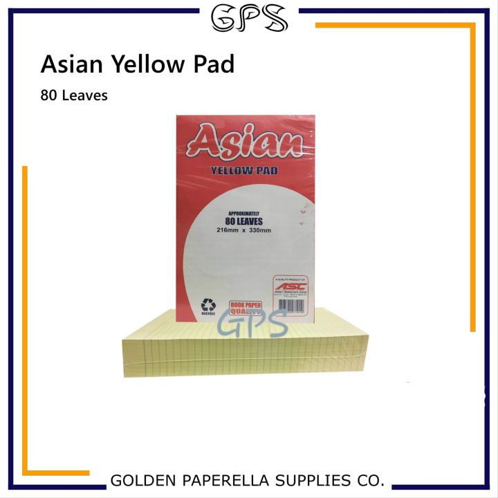 Asian Yellow Pad 80 Leaves 1 Pad | Lazada PH
