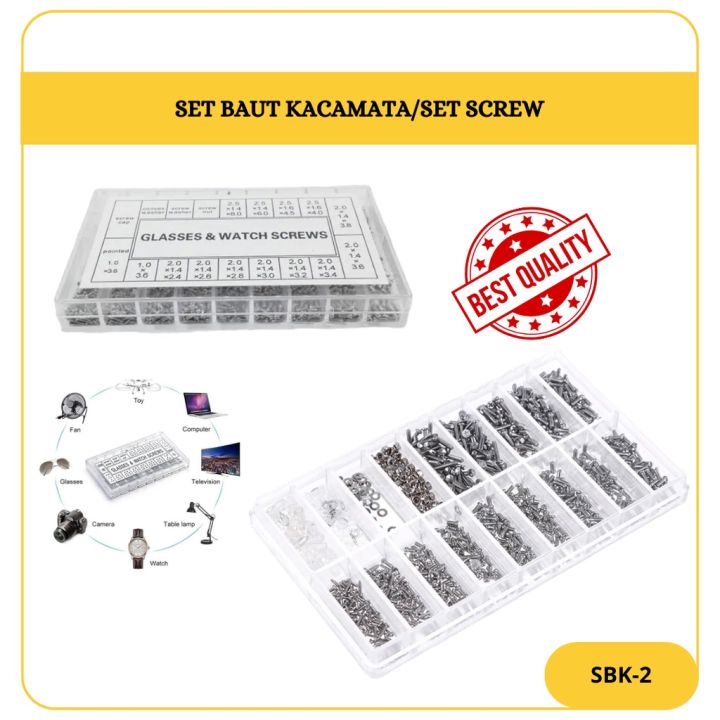 SET BAUT SCREW KACAMATA OPTIK PERLENGKAPAN OPTIK [SBK-2] | Lazada Indonesia