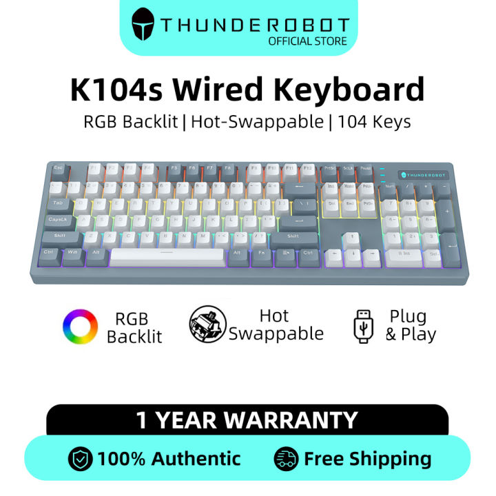 Deliver In 72 hours Thunderobot K104s Mechanical Keyboard 104 Keys ...