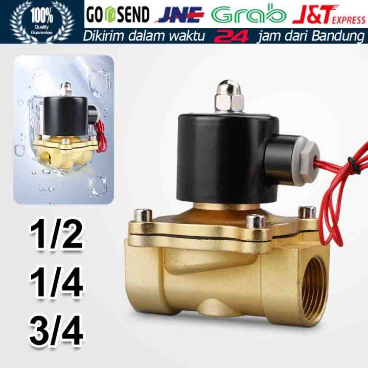 220V Electric Selenoid Water Solenoid Valve 1/4 inch 1/2 inch 3/4 inch | Lazada Indonesia
