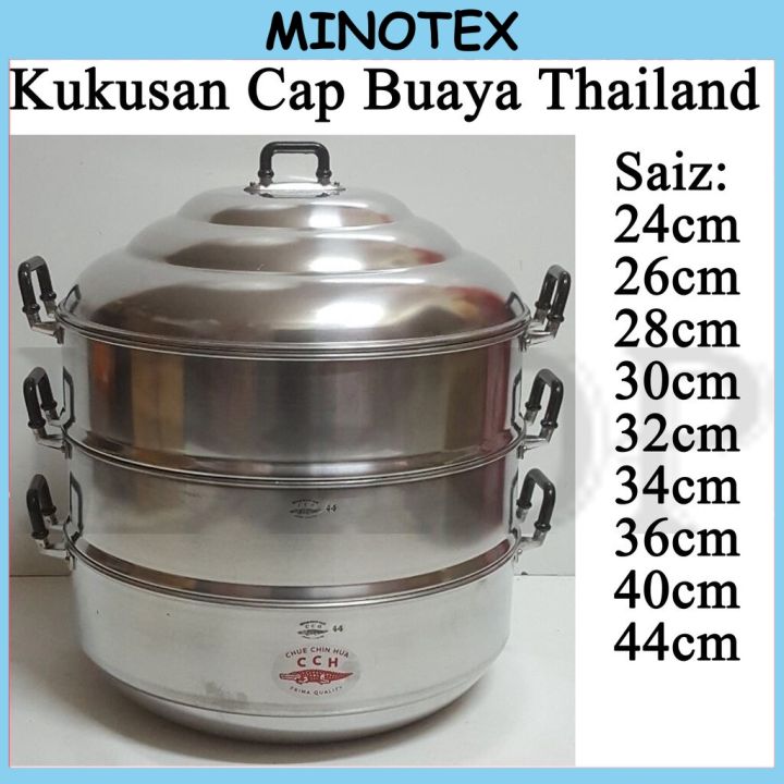 28cm Kukusan Cap Buaya Thailand / Crocodile Steamer / Periuk Kukus ...
