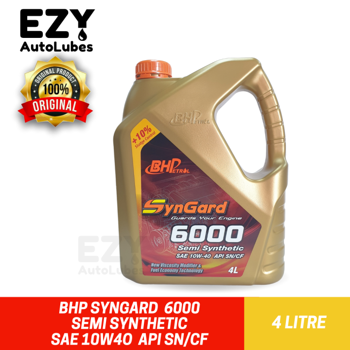 BHP SynGard 6000 10W40 4L 👉 BHP Premium Engine Oil 100% ORIGINAL | Lazada