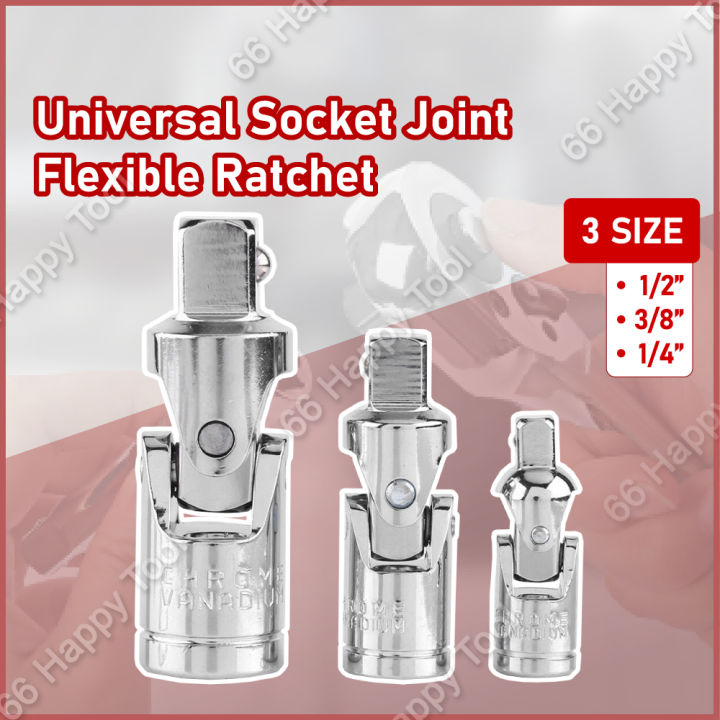CR-V Universal Joint Bar Socket Adapter 1/4" 1/2" 3/8" Inch Flexible ...