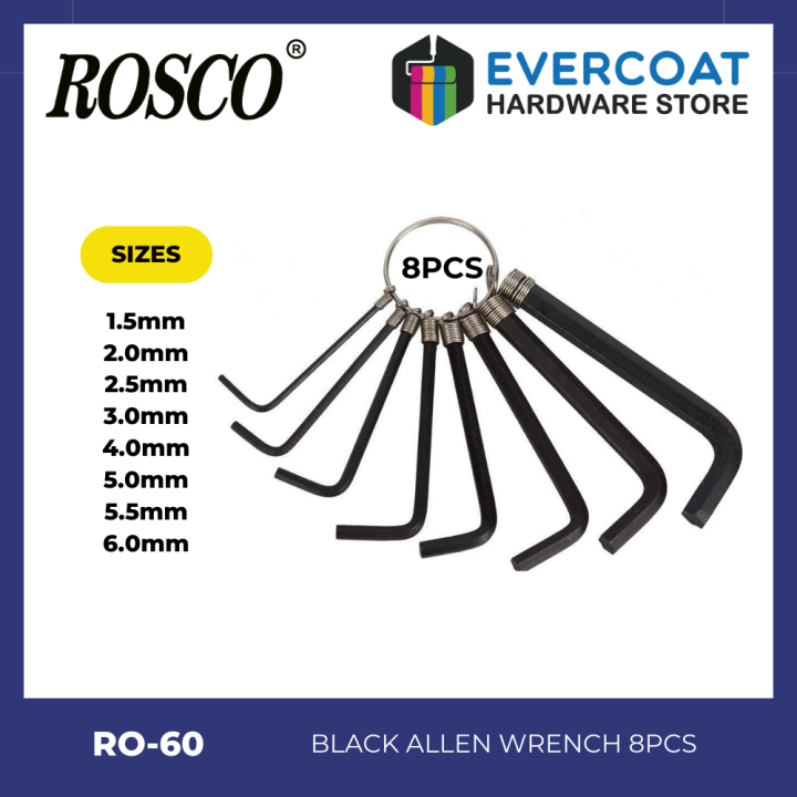 RO-60 Rosco Allen Wrench Set 8pcs | Lazada PH