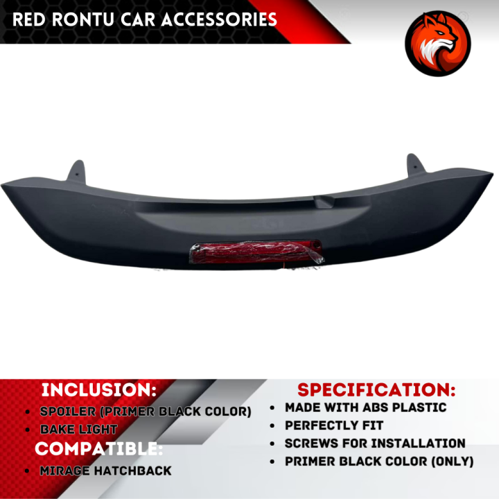 2012-2024 Mitsubishi Mirage HB - hatchback Car Spoiler - Roof Wings ...