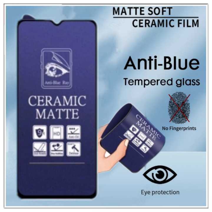 TEMPERED GLASS CERAMIC MATTE BLUE / ANTI PECAH / ANTI MINYAK FOR ...
