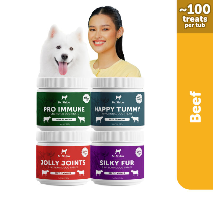 Dr Shiba Happy Tummy, Jolly Joints, Pro Immune, Silky Fur Quad-Care ...