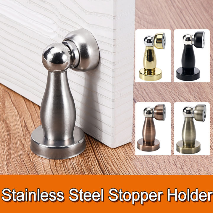 Stainless Steel Magnetic Door Stopper Stopper Holder Home Room Office ...
