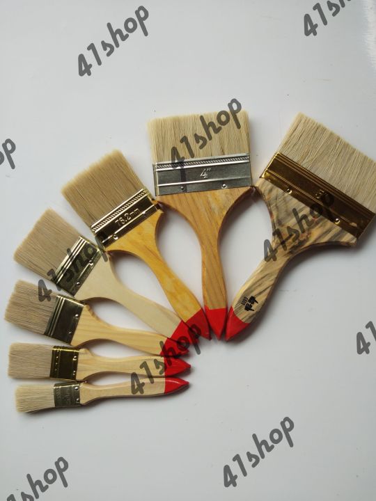 kuas gagang kayu 1 s/d 5 inch | Lazada Indonesia