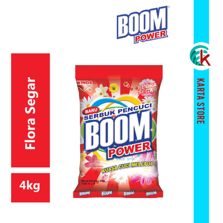BOOM Powder Detergent Flora Segar 3.8kg | Lazada