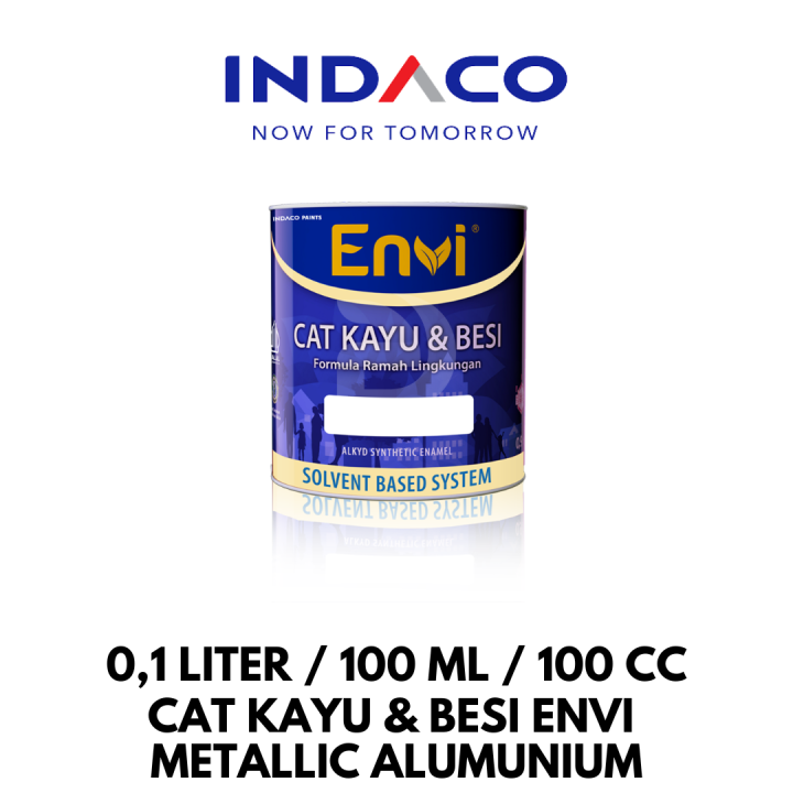 Cat Kayu dan Besi Envi Metallic 0,1 Liter / 100 Ml / 100 Cc / INDACO ...