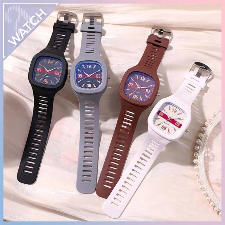 【AWATCH】INS STYLE Square Big Dial Men Boy Women Ladies Watch Watches ...