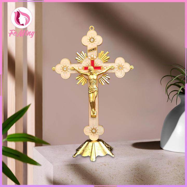 FoMing Standing Crucifix Collection Sculpture Catholic Jesus Cross ...