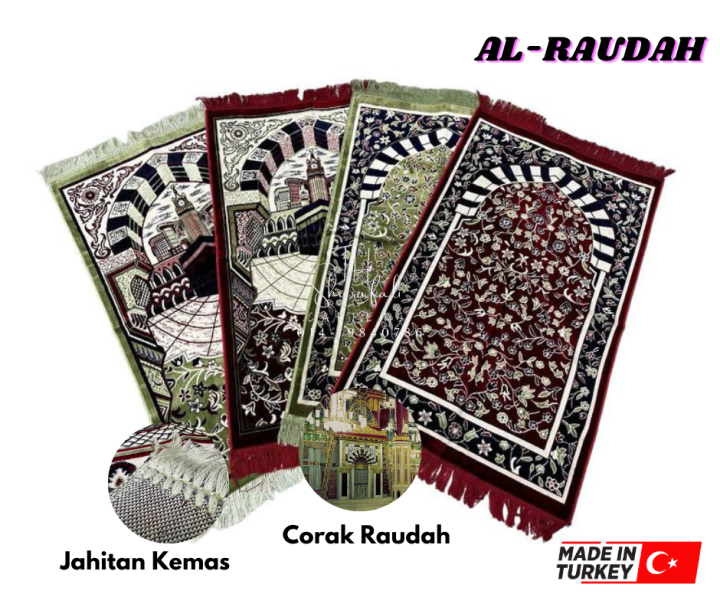 ☪️ Sejadah Al Raudah Original Madinah Masjid Nabawi Sejadah Muslimah ...