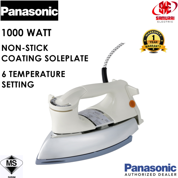 Panasonic Heavy Weight Dry Iron 1000W With Non-Stick Soleplate ...