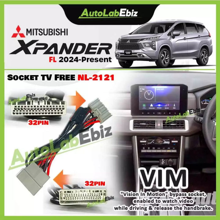 Mitsubishi Xpander Facelift FL 2024-Present Socket TV Free Bypass Video ...