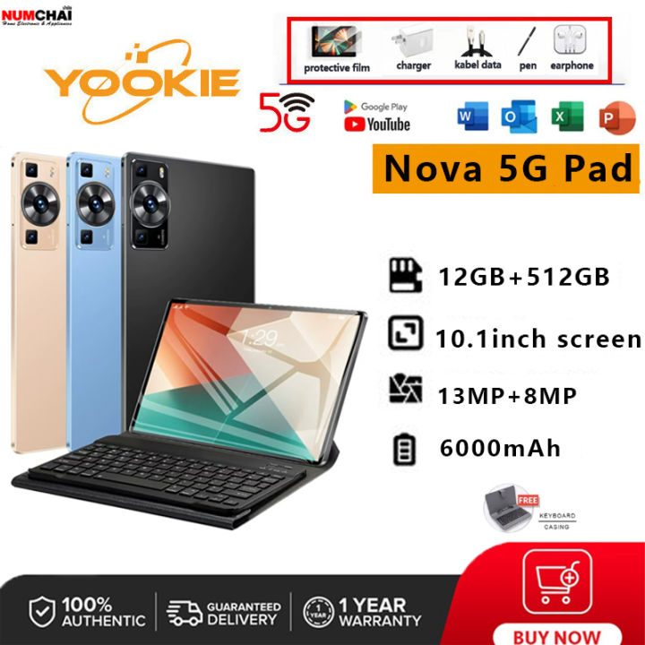 Yookie New 5G pad 10th gen Gaming Tablet 10 inch Android Tablet 12 ...