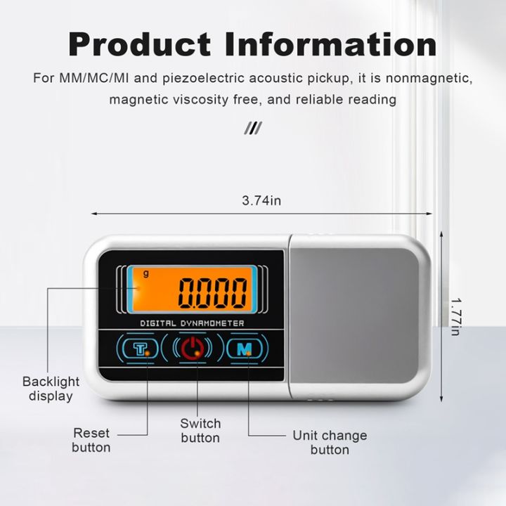Mini Jewelry Scale 100Gx0.005G Precise Turntable Stylus Force Digital Dynamometer Tracking Gauge ...