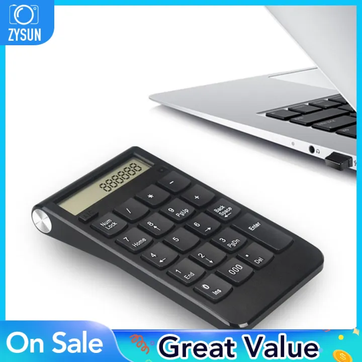 ZYSUN Rechargeable Wireless Numeric Keypad Portable Financial ...
