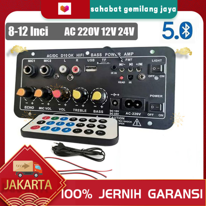 (Dikirim Dari Jakarta) Bluetooth 5.0 Amplifiers Untuk 8-12 Inci Speaker ...