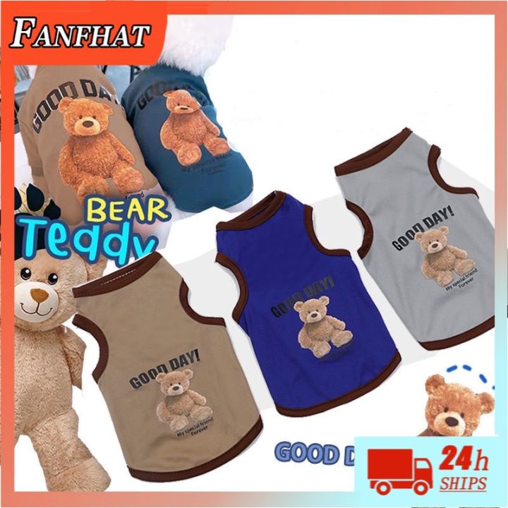 Cartoon Bear Dog Clothes Cute Cotton Pet T-shirt Cats Vest for Puppy ...