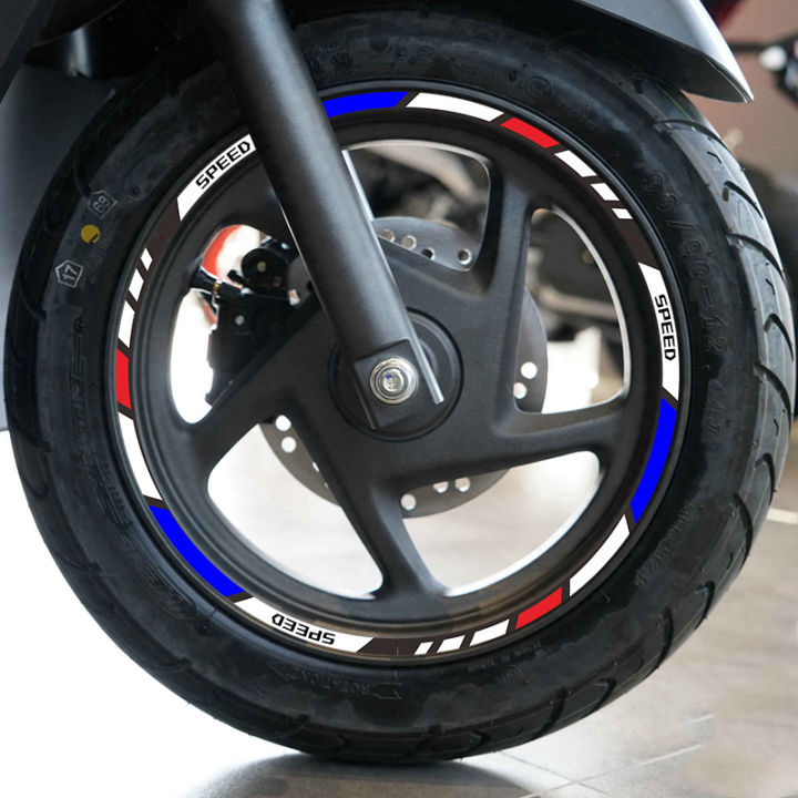 Universal Reflective Motorcycle Wheel hub sticker 10 or 12 Inch, 0.8cm ...